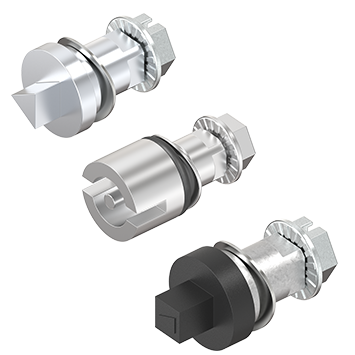 Key for insert double bit 3, Zinc die black powder-coated; 1004-05