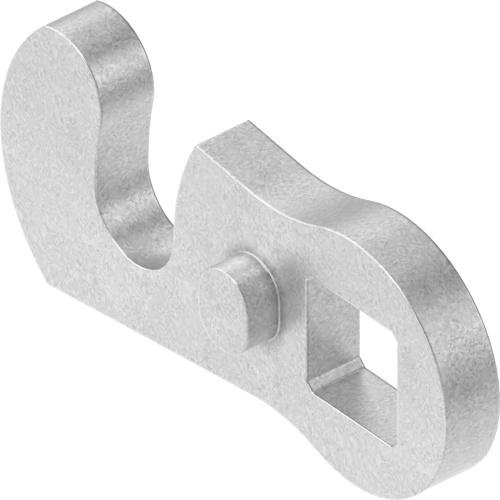 Hooked cam, Steel zinc-plated; 1000-61 Offset h = 0 mm