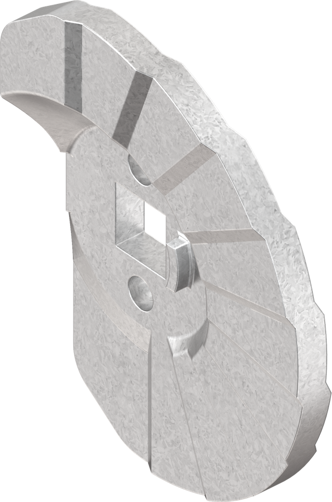 Stepped cam with catch, Zinc die raw; 1000-387 can be used on both sides