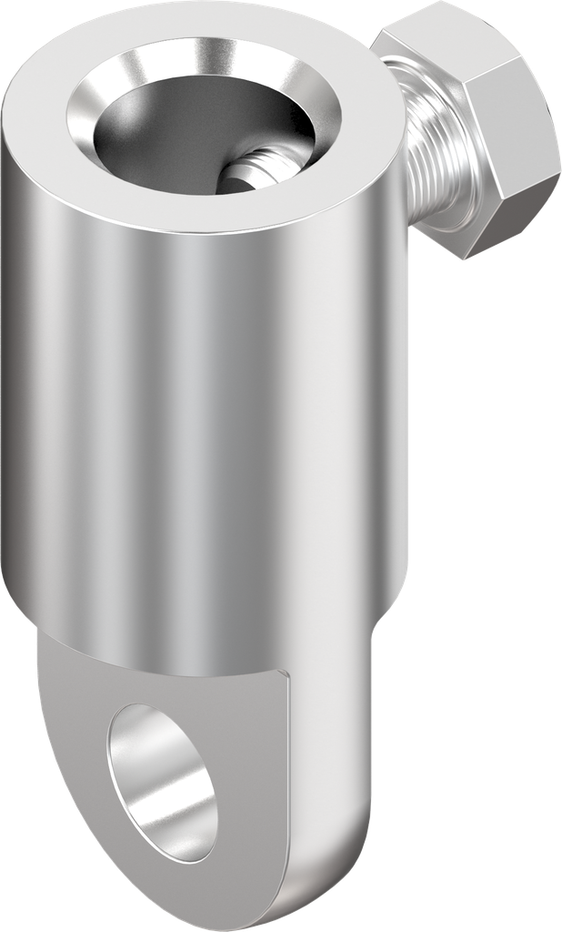 adaptateur pour tringle ronde, inox AISI 303; 1000-U141 for round rod Ø 8