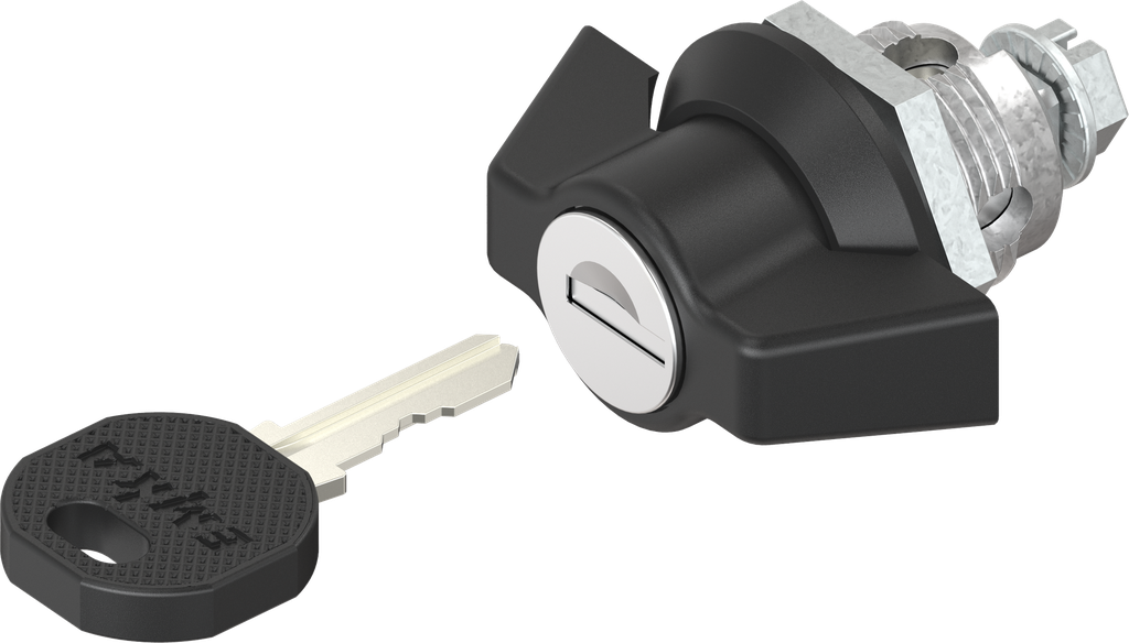 Wing knob quarter turn, keyed different, Zinc die and polyamide black ...