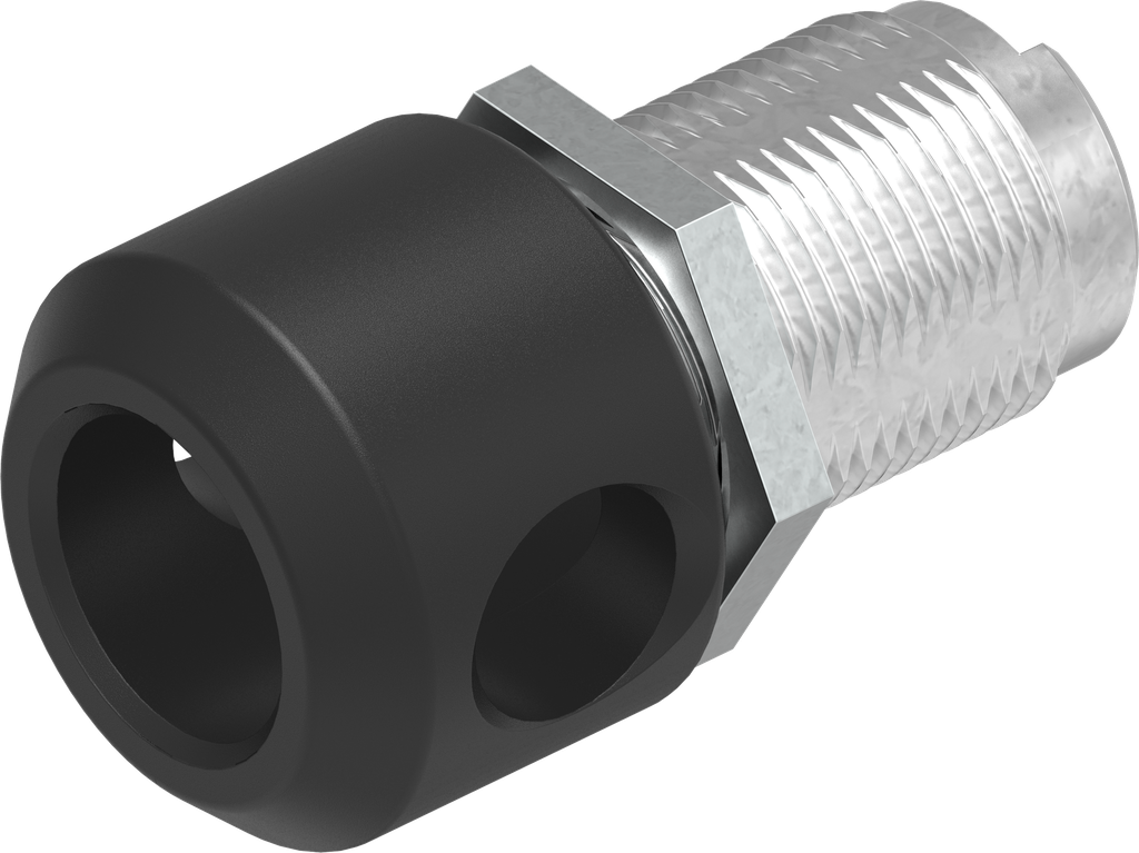 Housing for padlock, Zinc die black powder-coated; 1000-U437 with nut