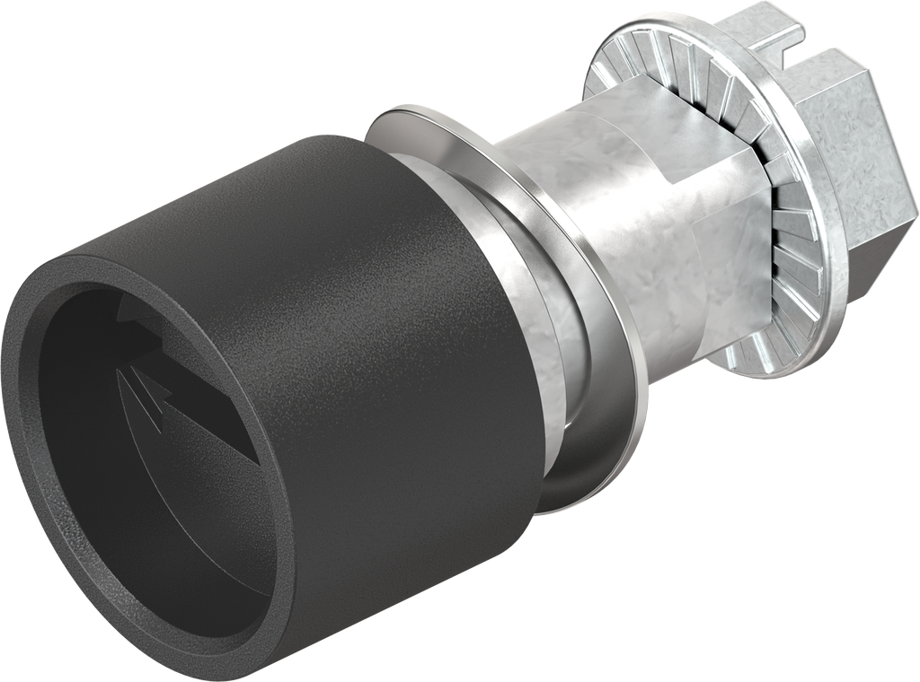 Insert slot 2 x 4 coinproof, Zinc die black powder-coated; 1000-U739