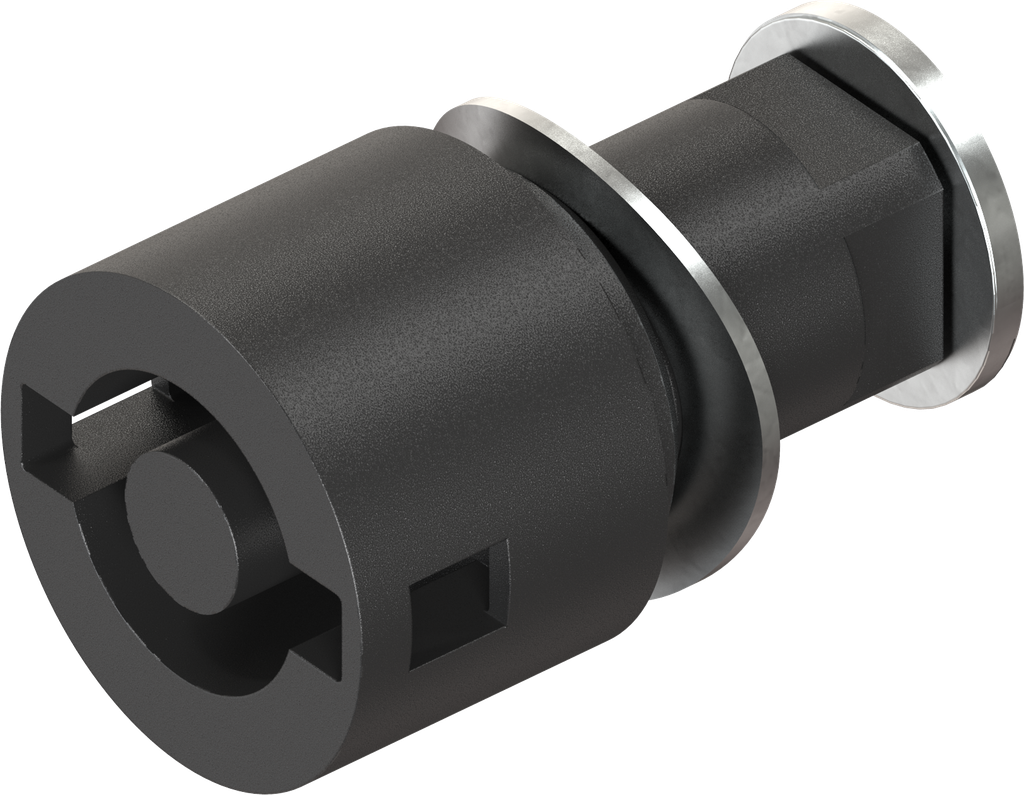 Insert double bit 5 for clip-in key, Polyamide black; 1000-U744