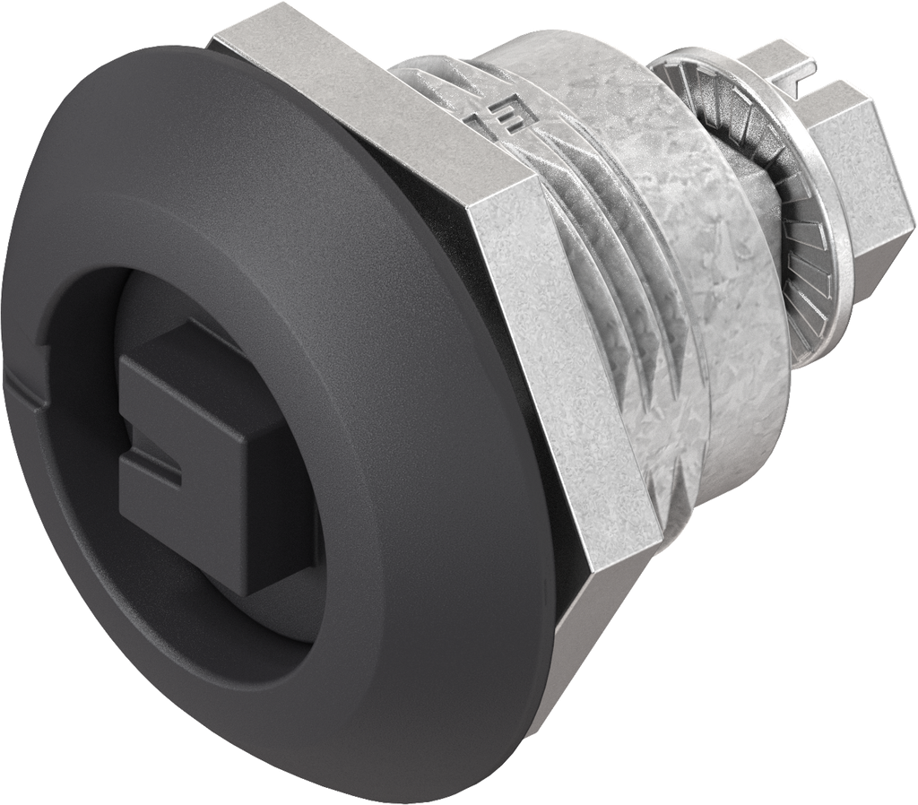 Compression latch, square 8, Zinc die black powder-coated; 1000-U852 ...