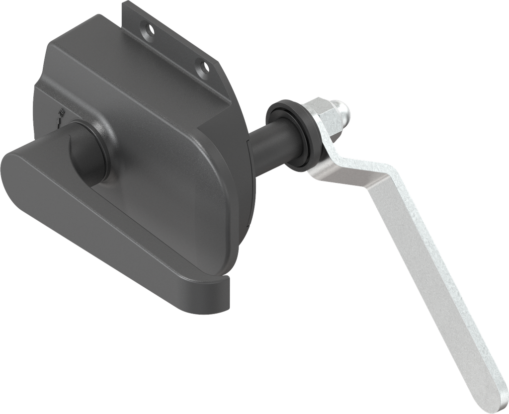 Prominent door lock with inside handle, Polyamide 66 GF 50 black; 1000 ...