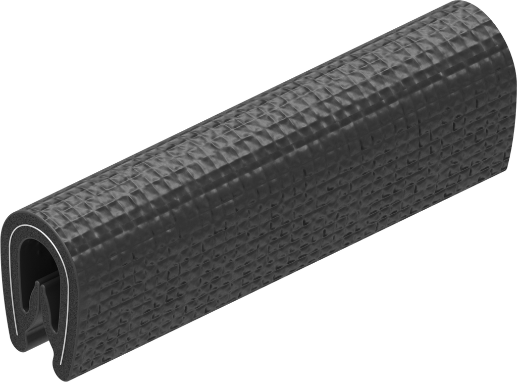Edge protection self-clamping, PVC 70 ± 5 Shore A black; 1010-02