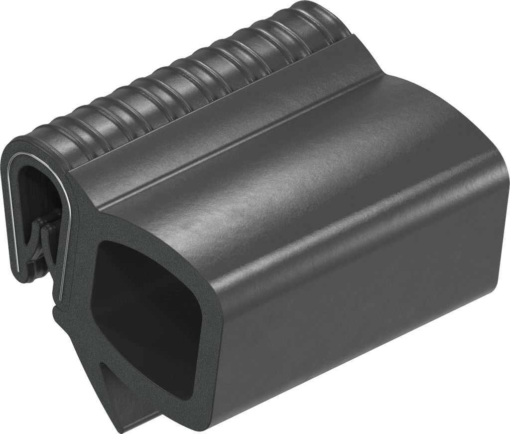 Sealing profile, self-clamping, Foam rubber EPDM; clamping profile PVC ...