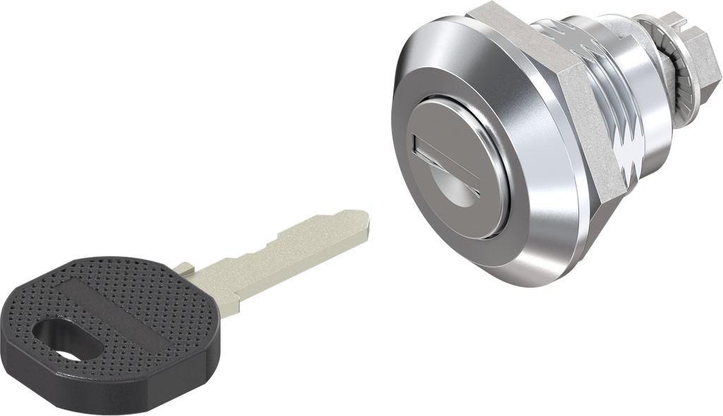 Cylinder quarter turn, keyed EK 333, Zinc die chrome-plated; 1048-U1 ...