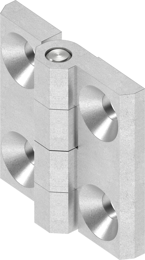 180° Hinge, Aluminium; 1056-U69 Dimension 60 x 60 mm