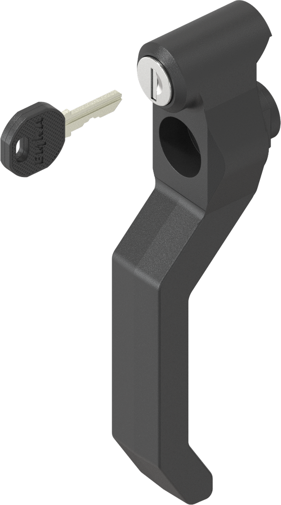 Outside handle keyed EK 333 for m.s. shaft, Polyamide GF black; 1091-U50