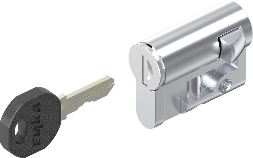 Profile half cylinder with round cylinder keyed different, Zinc die ...