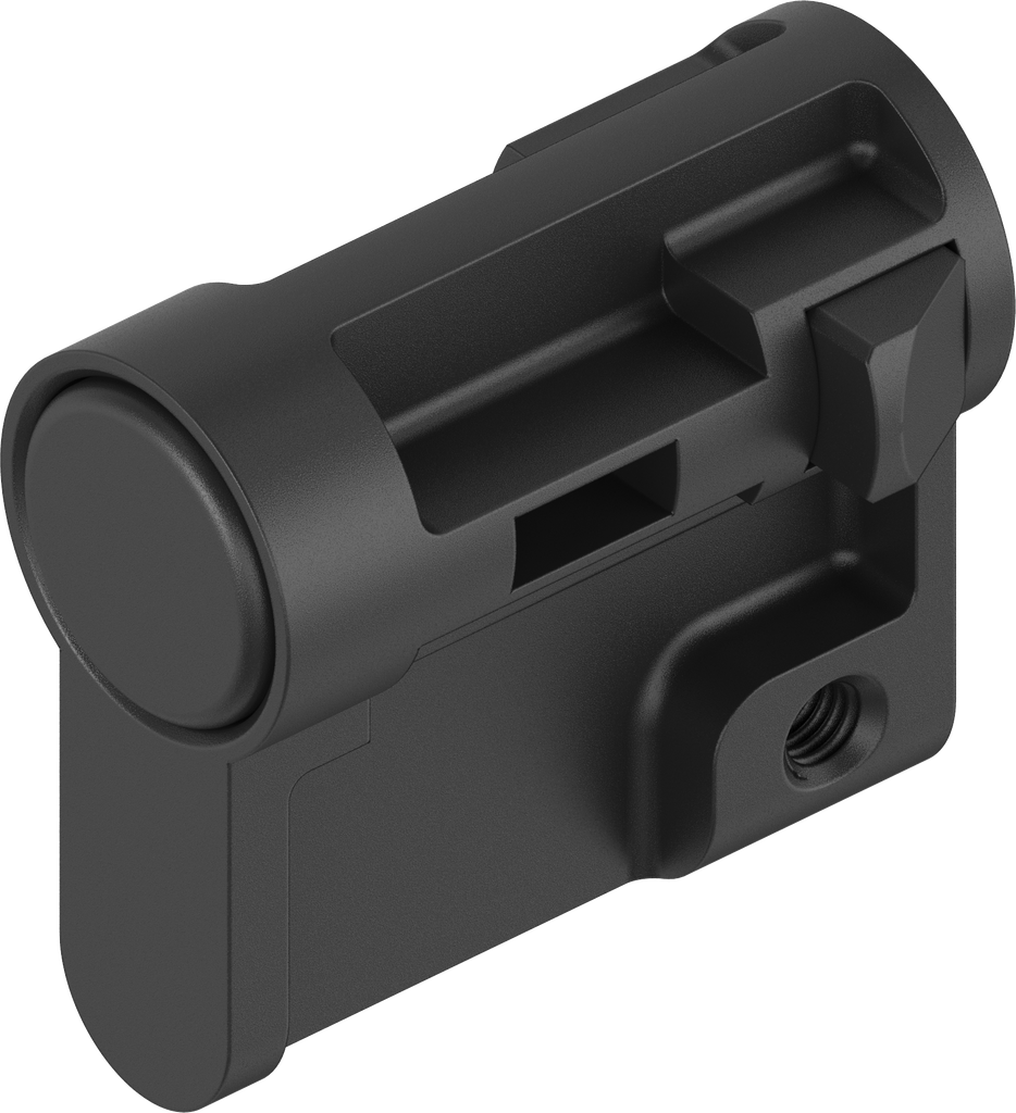 Profile half cylinder with push button, Polyamide GF black; 1109-U59 A ...