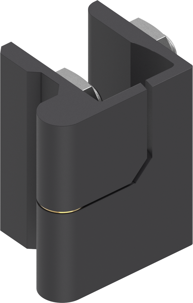 180° Hinge, right version, Zinc die black powder-coated; 1110-U106