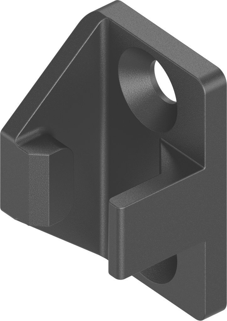 Catch for flat rod with torsion, Steel black powder-coated; 1121-70