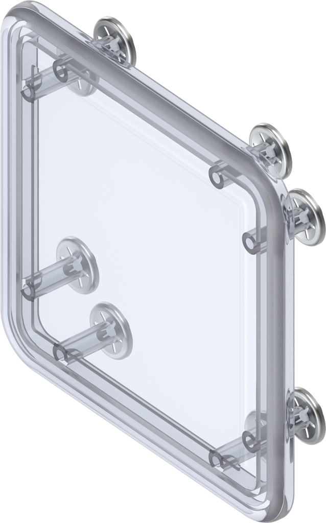 Viewing window, foamed, without frame, Polycarbonate crystal clear; 1250-U4