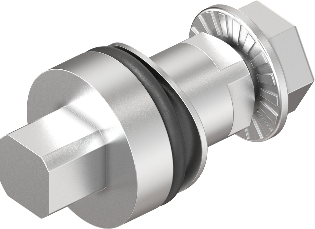 Insert square 7, Stainless steel AISI 316; 1000-U531 with O-ring