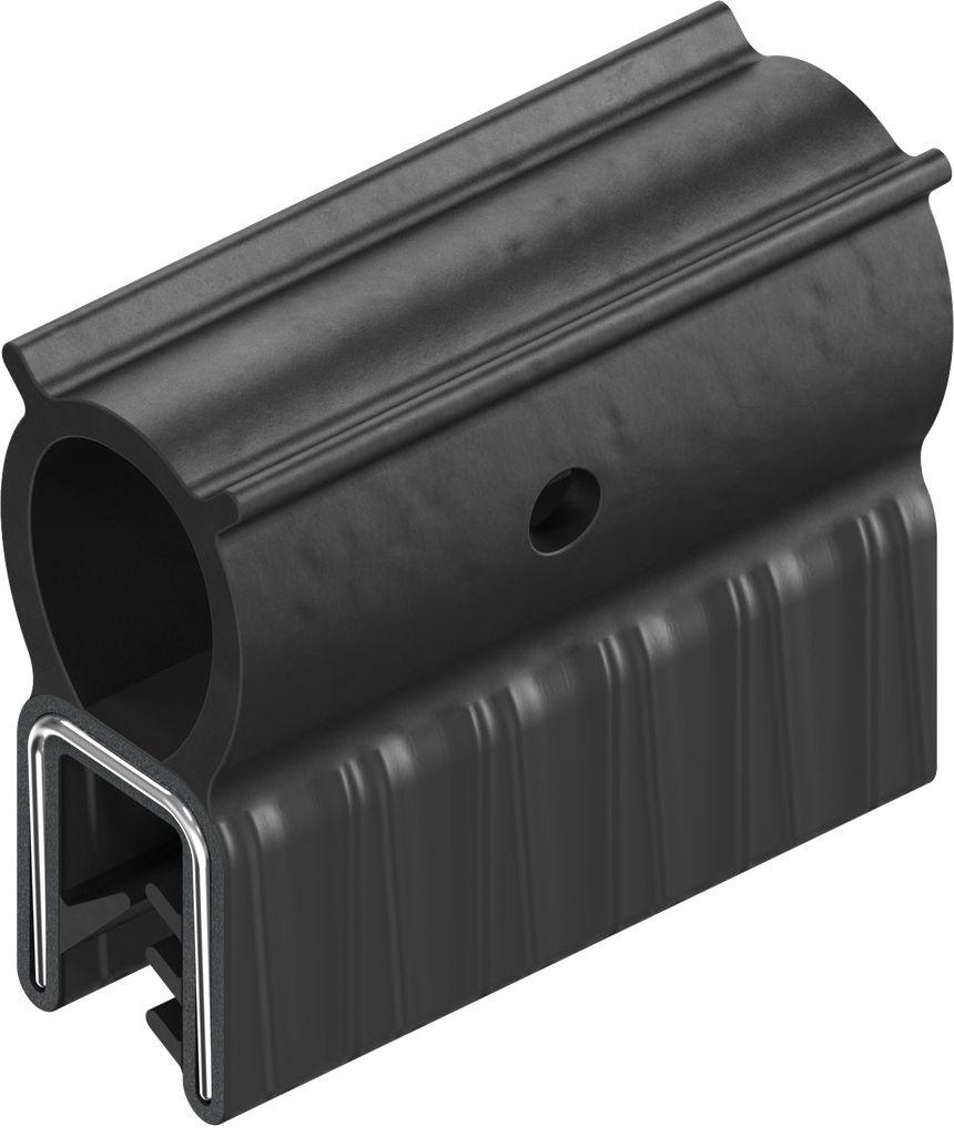 Perfil de junta de material de protección contra incendios para montaje a presión, caucho ...