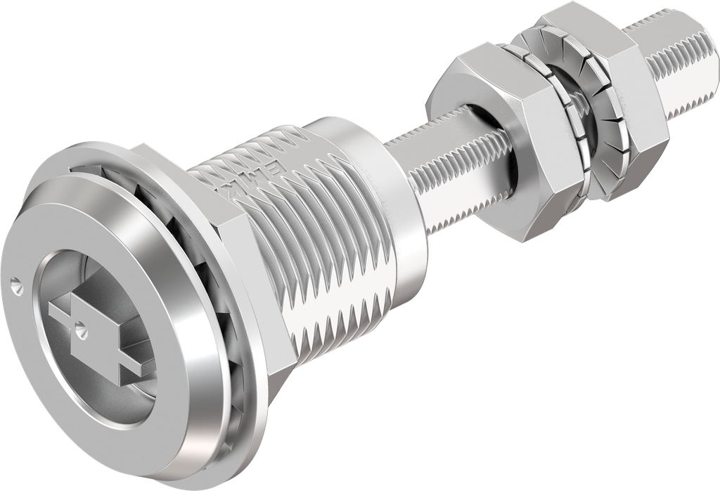 Compression latch version railway with outer rack, left version, Stainless steel AISI 316; 1000 ...