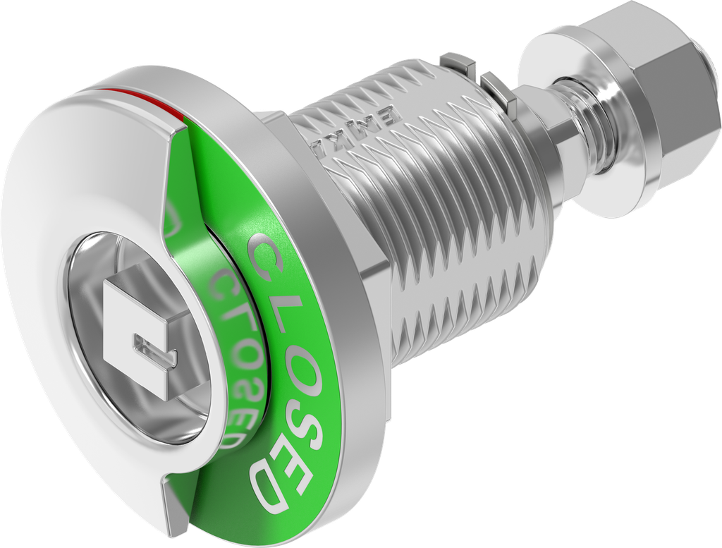 Compression latch square 8 with OPEN - CLOSED indicator, left version ...