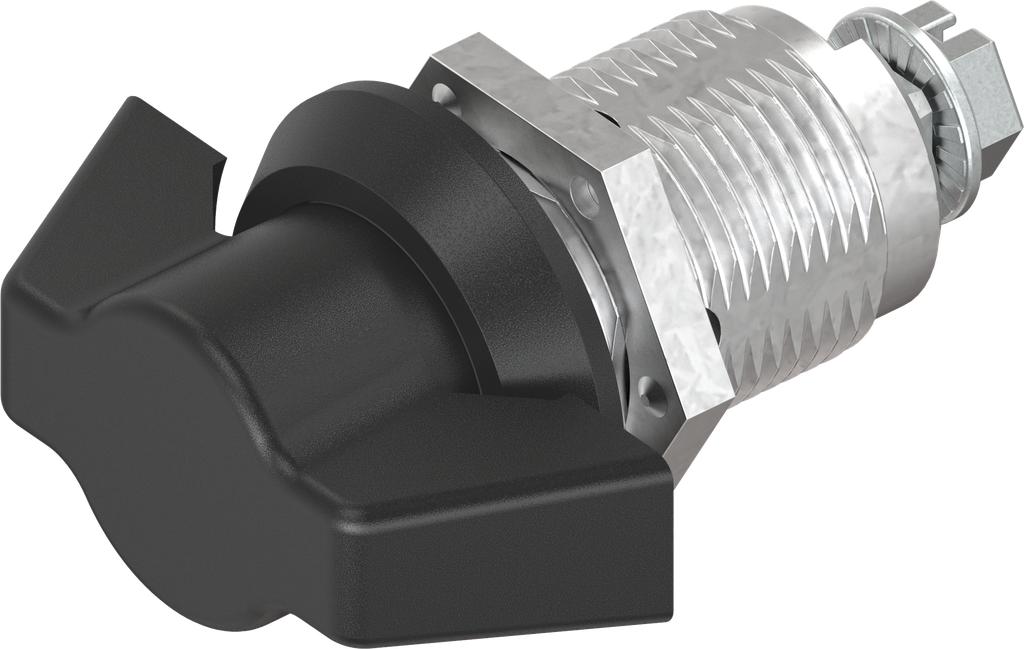 Wing knob quarter turn, non-keyed, Zinc die and polyamide black; 1000 ...