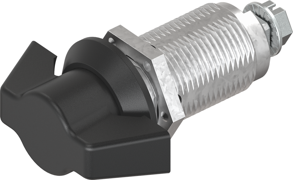 Wing knob quarter turn, non-keyed, Zinc die and polyamide black; 1000 ...
