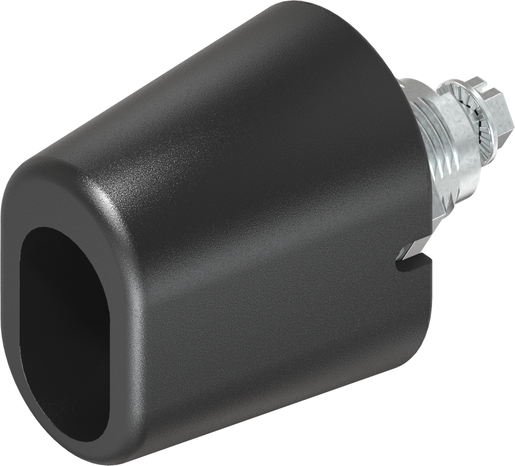 Wing knob quarter turn for ASSA cylinder, Polyamide and zinc die black ...