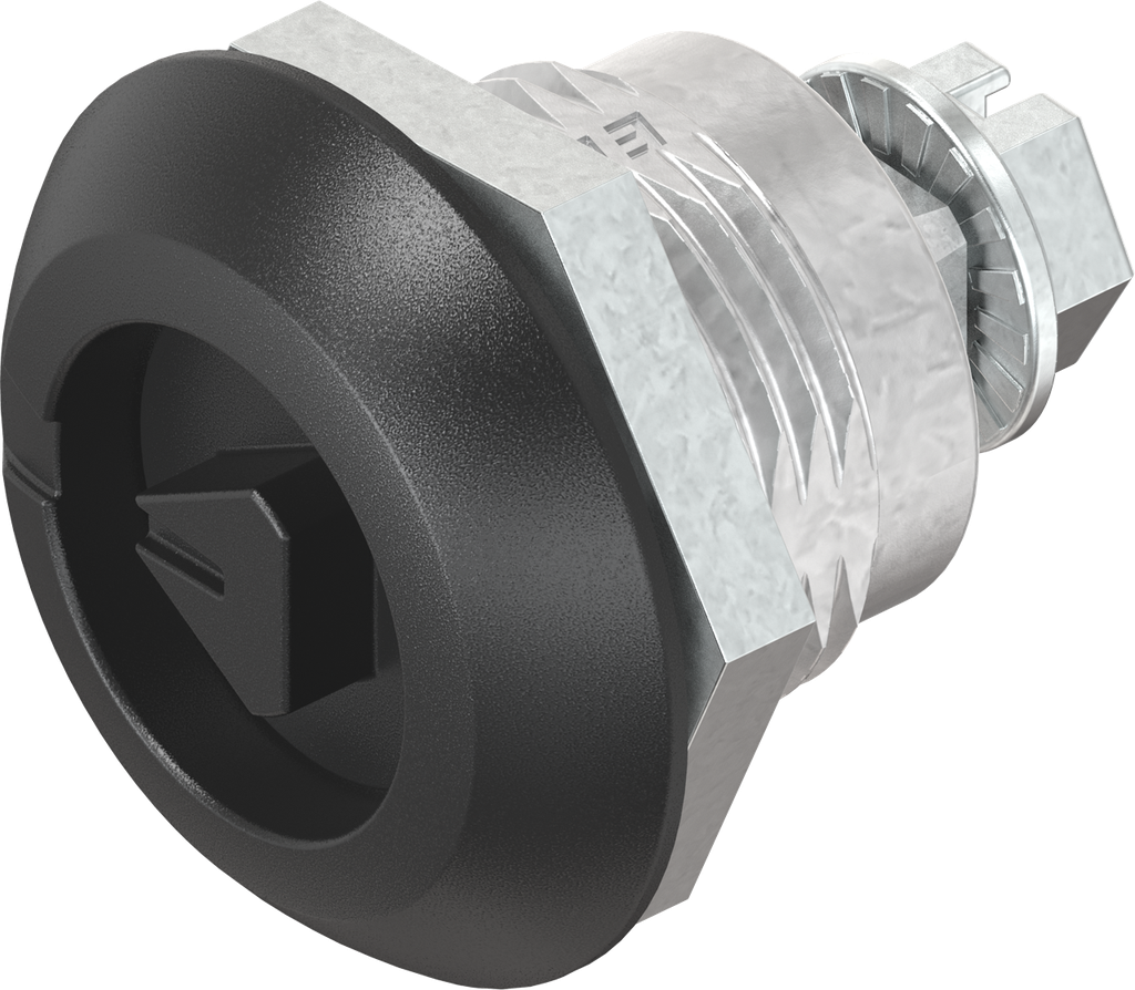 verrou à compression triangle 8, zamak époxy noir; 1000-U853 avec écrou