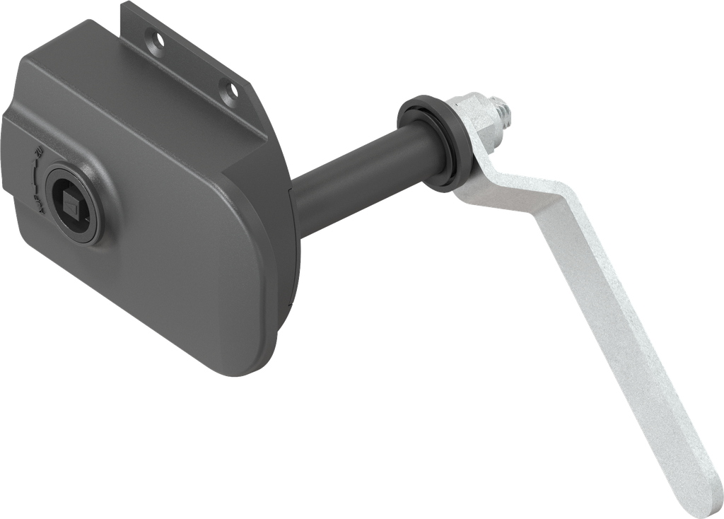 Prominent door lock square 7 with inside handle, Polyamide 66 GF 50 ...