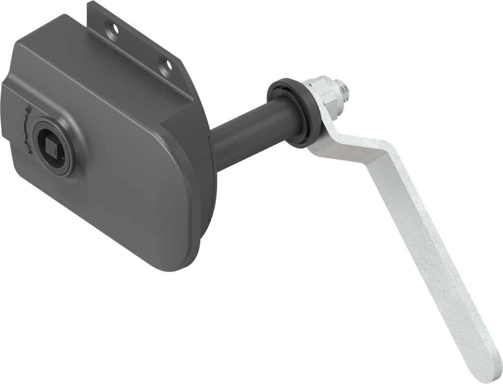 Prominent door lock square 7 with inside handle, Polyamide 66 GF 50 ...