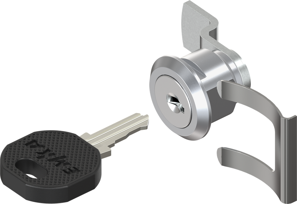 Cylinder quarter turn, keyed 2233X, Zinc die chrome-plated; 1022-U12