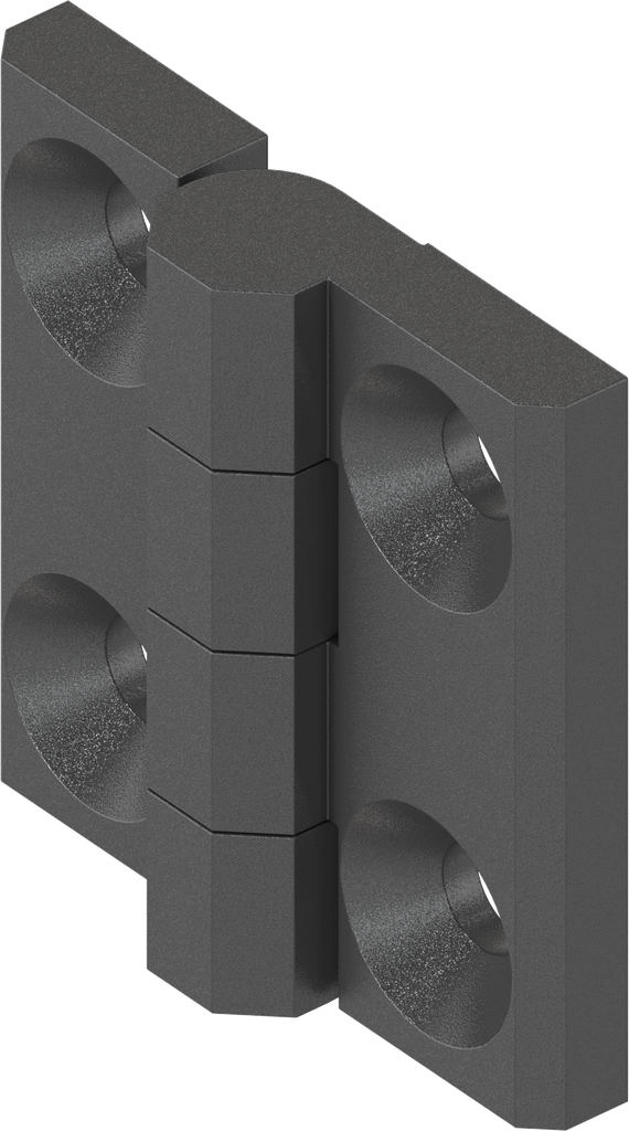 180° Hinge without hinge pin, Polyamide GF black; 1056-U91-01 Hinge ...