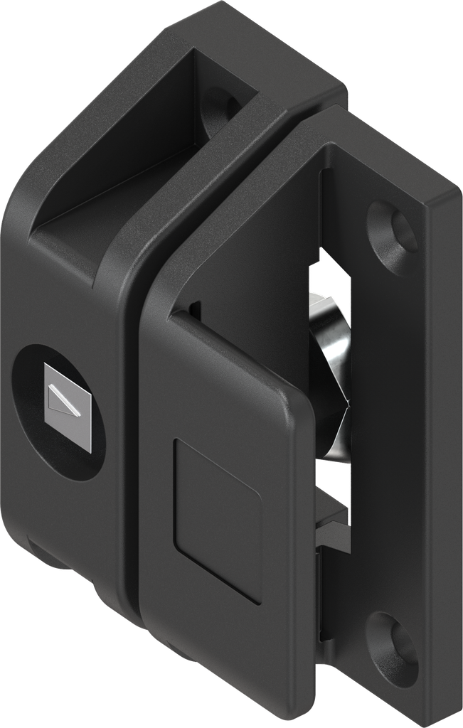 Cam lock with insert square 8, Polyamide black; 1076-U6