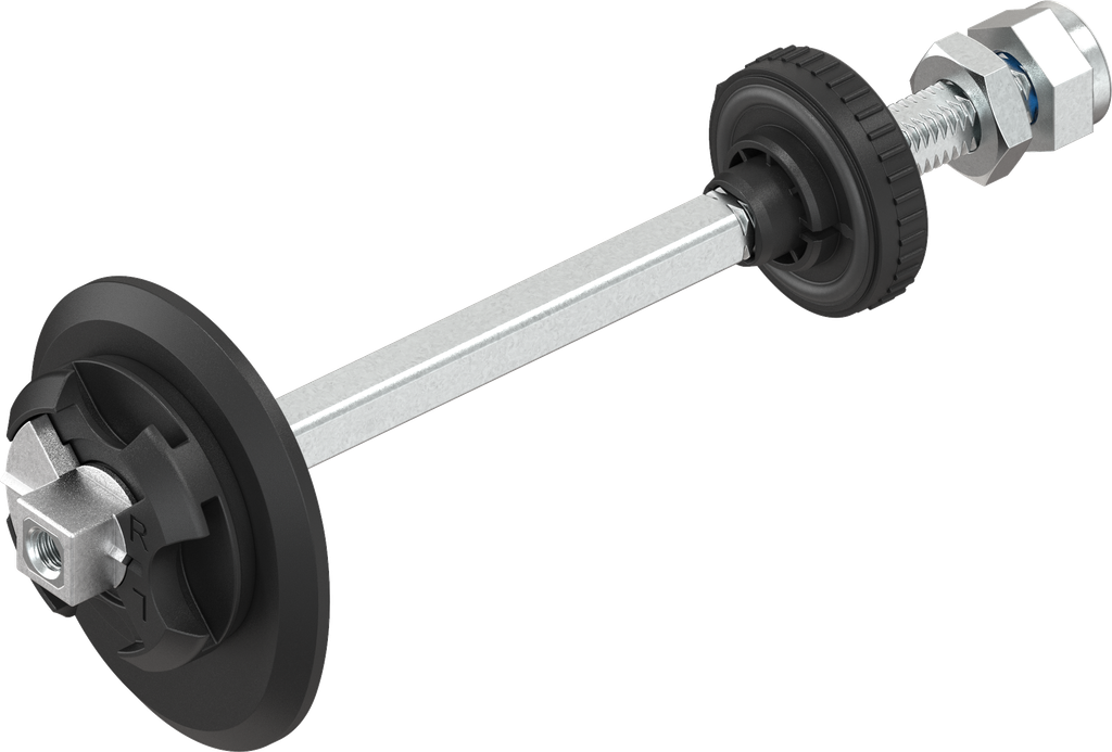 Shaft unit E2, Zinc die and steel zinc-plated; 1091-U215-100 E2 large ...