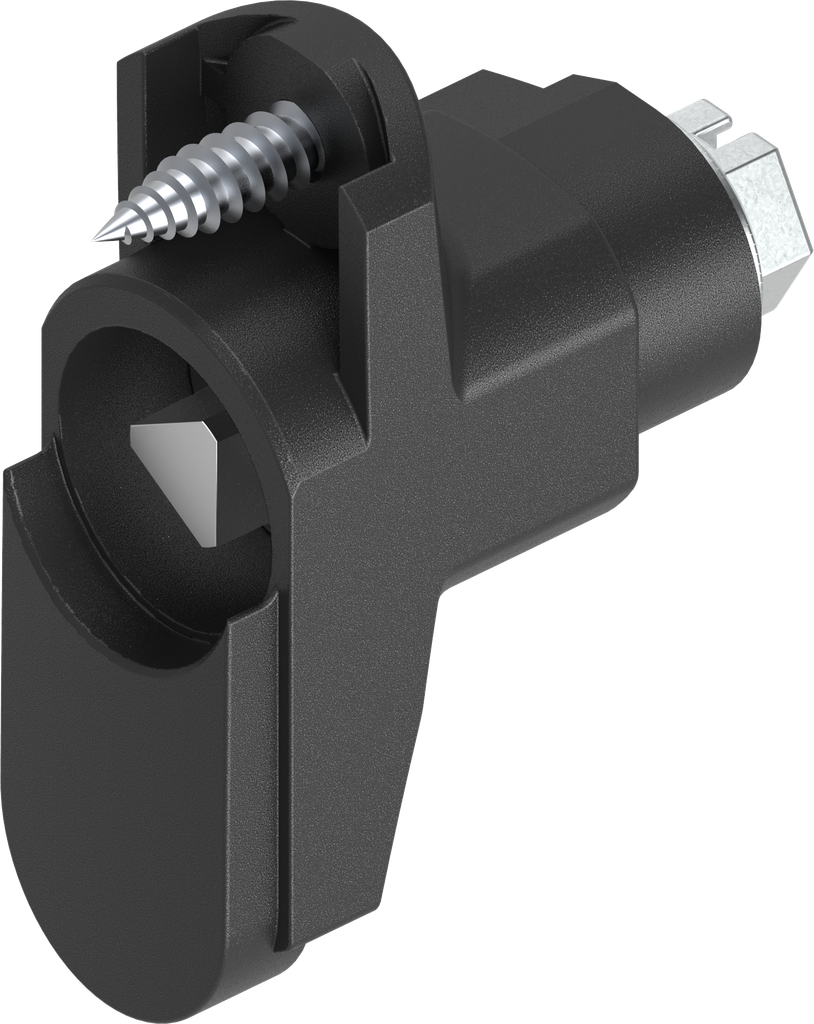 Locking set with insert triangular 7, Polyamide GF black; 1109-U110