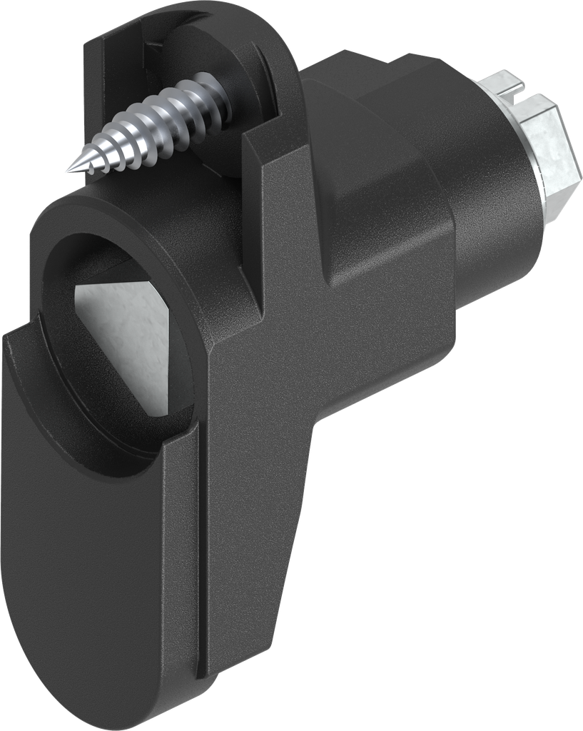 Locking set with insert triangular 10, Polyamide GF black; 1109-U113