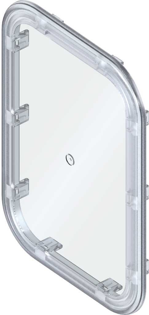 Clip-in viewing window with seal, Polycarbonate crystal clear; 1250-U2