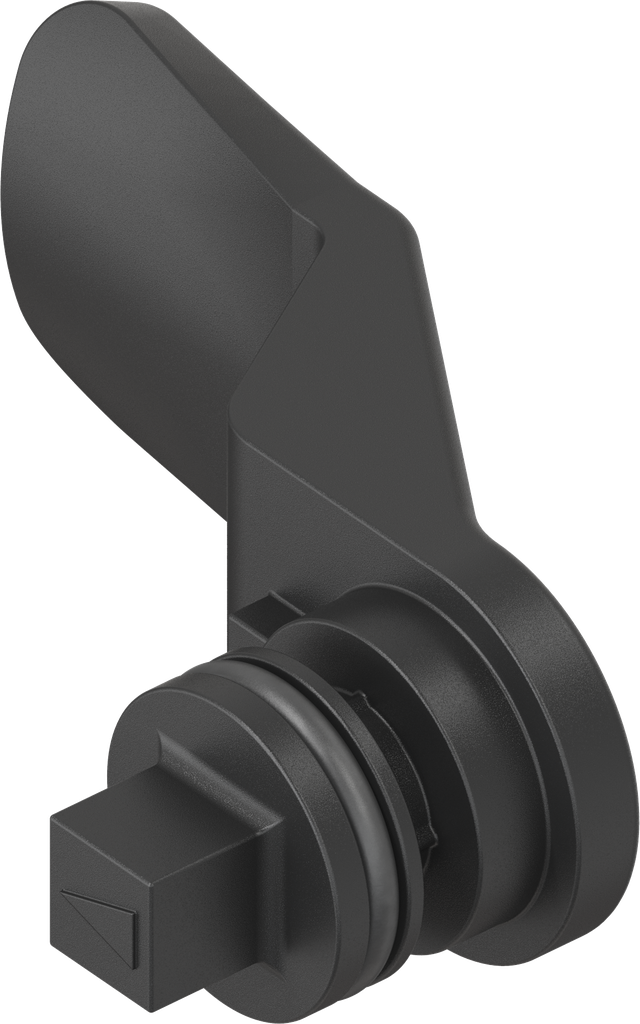 Insert cam square 7 with O-ring, Polyamide GF black; 1500-B136-H28