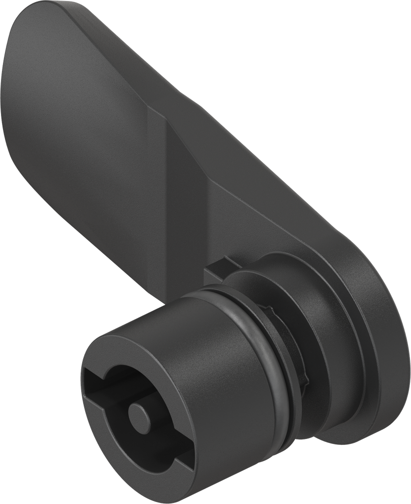 Betätigungszunge Doppelbart 3 mit O-Ring, Polyamid GF schwarz; 1500-B156-H18