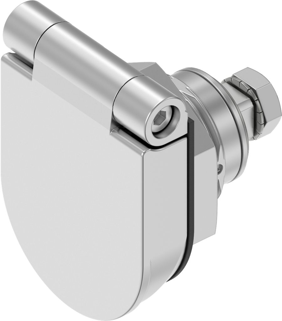 Compression latch left with optical opening indicator and cover with ...