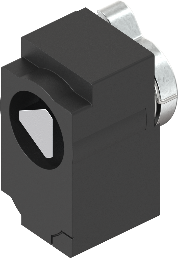 Locking set with insert triangular 10, Polyamide GF black; 2100-B22