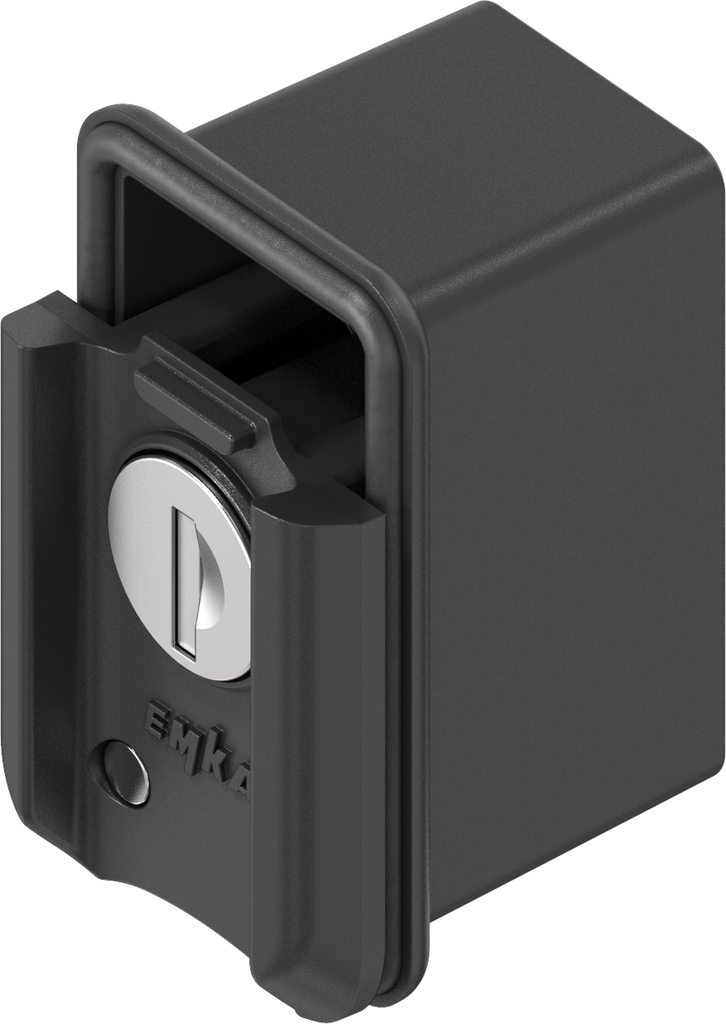 Locking set with round cylinder EK 333, Zinc die black powder-coated ...