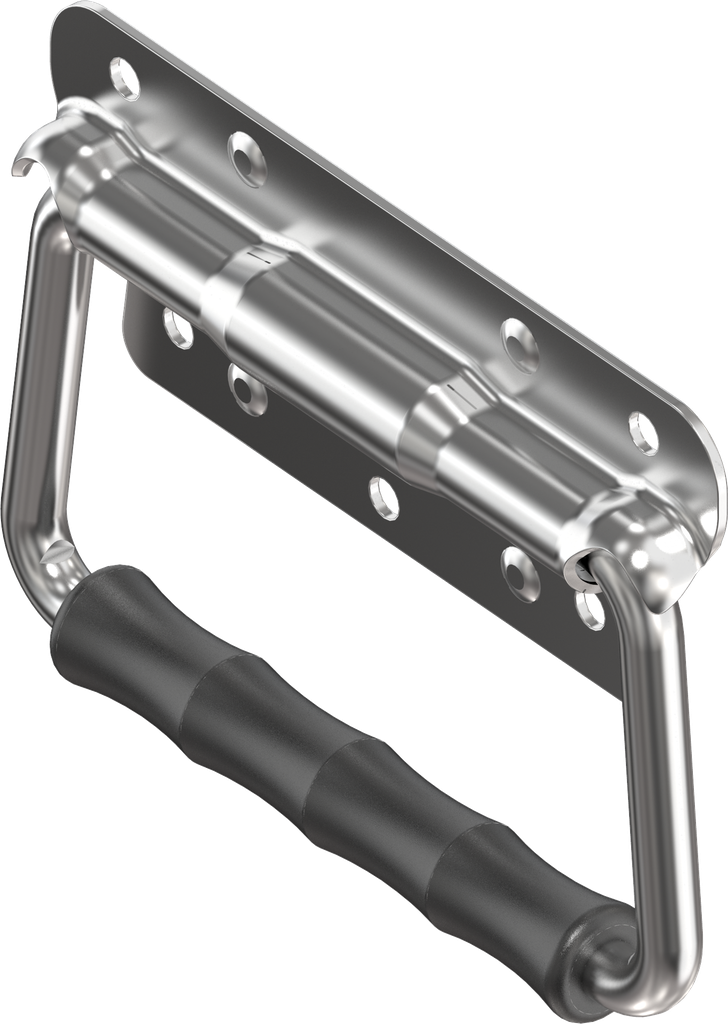 Chest handle without piano wire torsion spring and counterplate ...