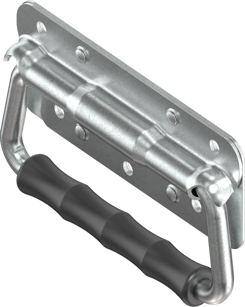 Chest handle with piano wire torsion spring, Steel zinc-plated DS plus ...