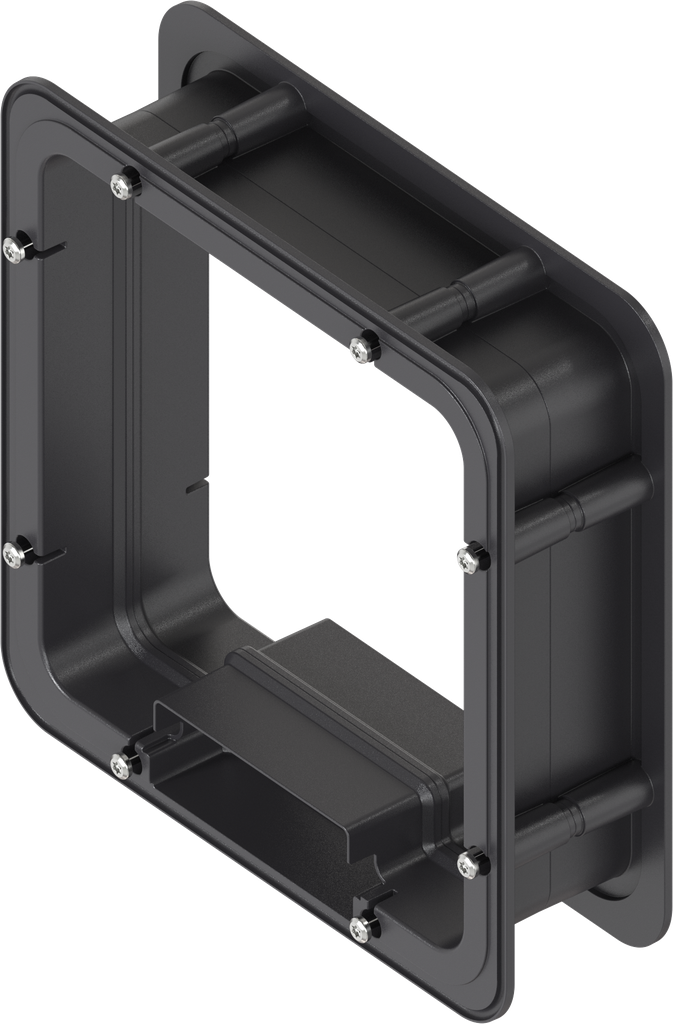 Spacer frame foamed inside for Ts = 60 mm, ABS black | EMKA