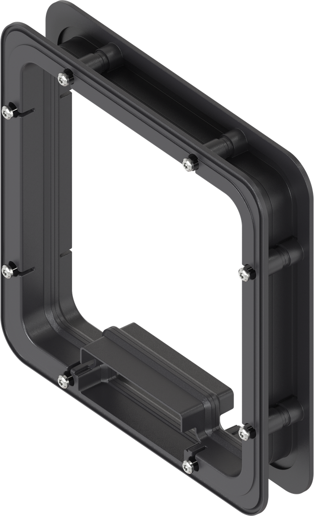 Spacer frame foamed inside for Ts = 35 mm, ABS black | EMKA