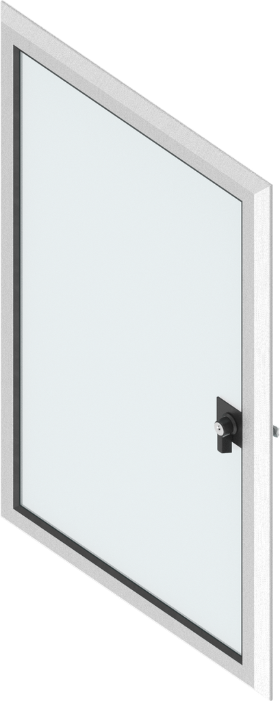 Aluminium window without frame with wing knob quarter turn at the front ...