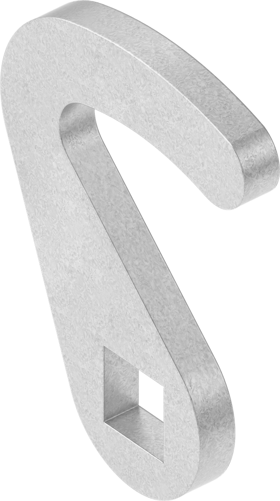 Hooked cam, Steel zinc-plated; 1000-93 Offset h = 0 mm