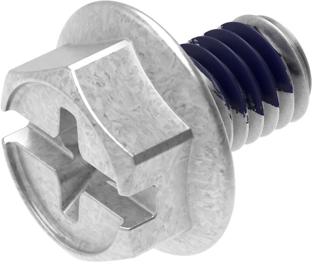 Locking screw M6 x 8, Steel zinc-plated; 1000-277-03JC with stain coating