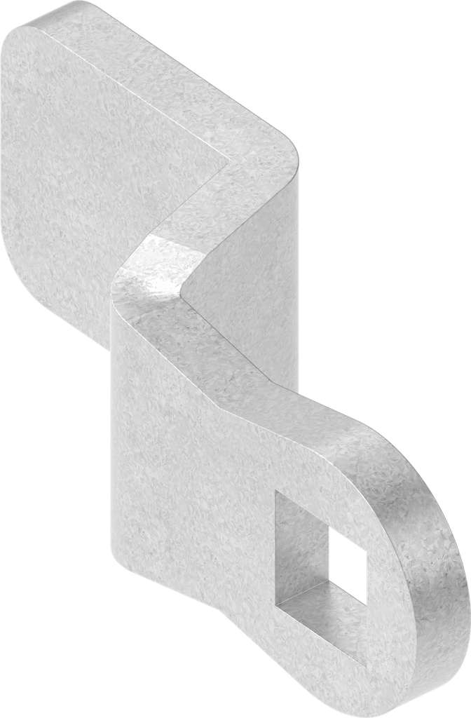 Lengüeta sin stop, acero galvanizado; 1000-478 Acodamiento h = 14 mm